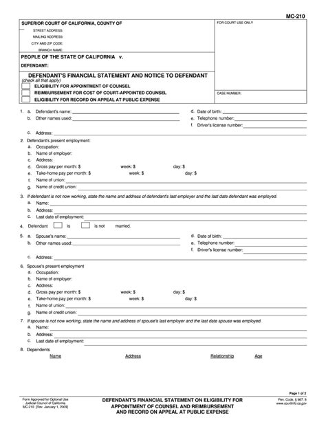 Judicial Council Forms Fillable Printable Forms Free Online