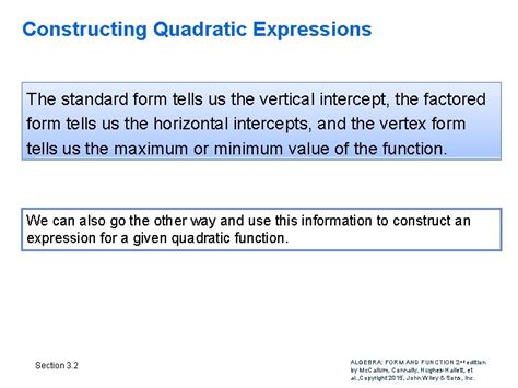 chapter 3 quadratic functions section 3 1 introduction