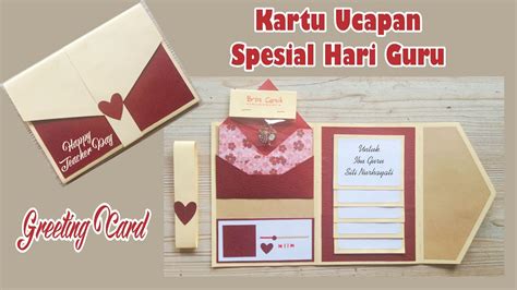 Cara Membuat Kartu Ucapan Spesial Hari Guru Ii Greeting Cards Youtube