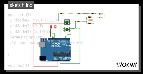 Pull Up Pull Down Ino Wokwi ESP32 STM32 Arduino Simulator