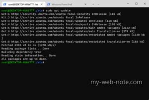WSLapt updateを実行したらTemporary failure resolvingというエラーが出たUbuntu