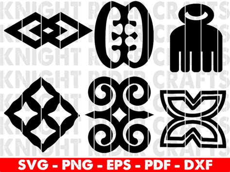 40 African Adinkra Symbols SVG Vinyl Cut File For Cricut Gye Etsy