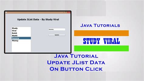 Java Swing GUI Update JList Data Study Viral YouTube