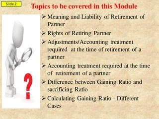 Ppt Retirement Of Partners Module I Pdf