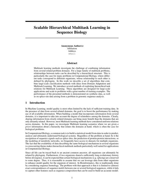 pdf scalable hierarchical multitask learning in sequence biology