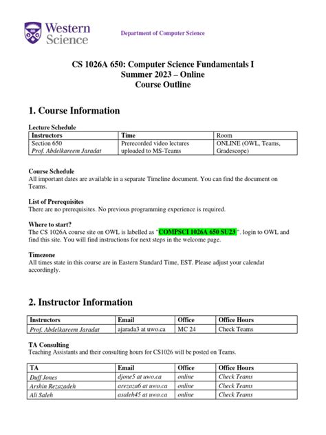 cs 1026a 650 outline pdf integrated development environment python programming language