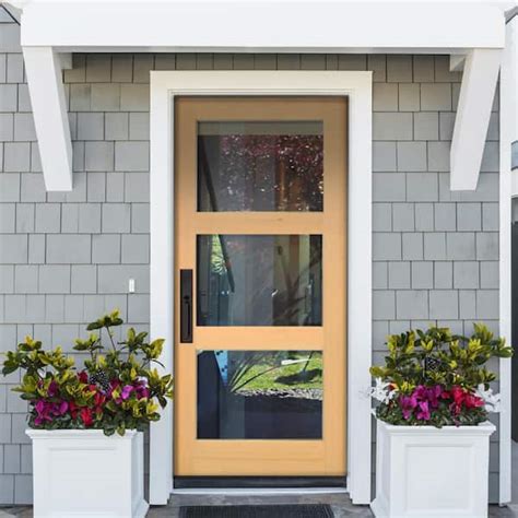 Exterior Wooden Doors With Glass Panels
