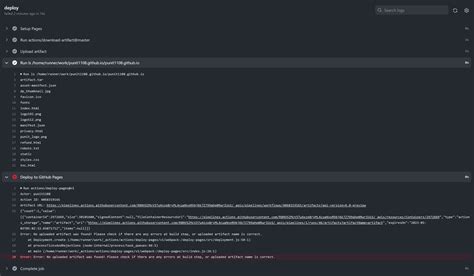 Unable To Find Uploaded Artifact Error No Uploaded Artifact Was