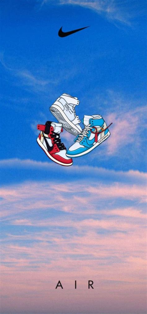 An Air Jordan Shoe Is Flying Through The Air With Another Pair Of