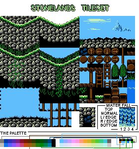 Platformer Tile Set Stonelands Opengameart Org