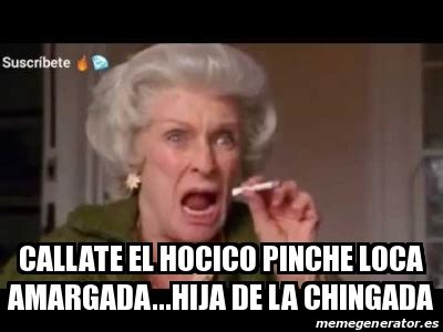 Meme Personalizado Callate El Hocico Pinche Loca Amargada Hija De