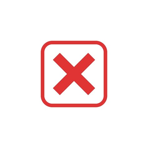 Premium Vector Cross Sign Cancel Denial Icon Vector