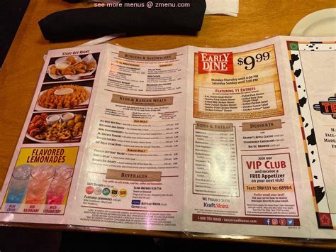 Online Menu Of Texas Roadhouse Restaurant East Peoria Illinois 61611
