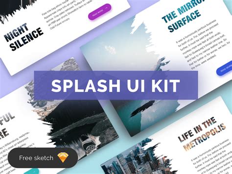 Splash UI Kit Sketch Resource Freebie Supply
