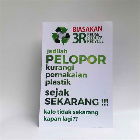 Jual Poster Cintai Lingkungan Poster Biasakan 3R Reuse Reduce Recycle