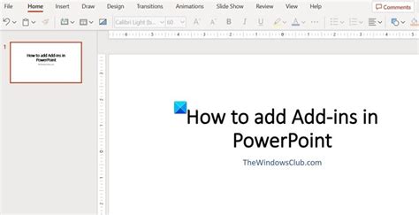 how to add add ins in powerpoint