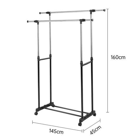 Jual Vusign Adjustable Clothing Rack Gantungan Baju Besi Rak Baju