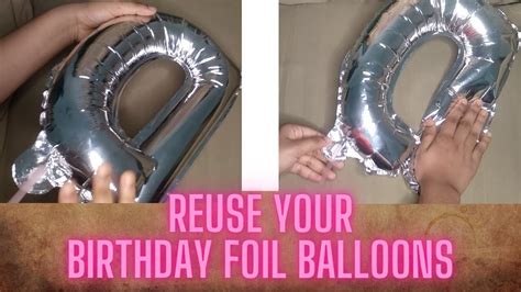 How To Deflate A Foil Balloon How To Release Air From Foil Ballon