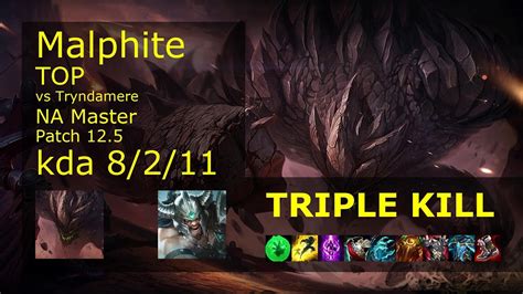 Rank 4 NA Malphite Top Malphite Vs Tryndamere YouTube