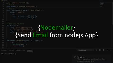 NodeJS Send Email Including From To Cc And Bcc Fields Using