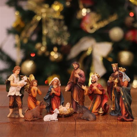Nativity Set Scene Christmas Ornament Indoor Holiday Decoration Gift 11