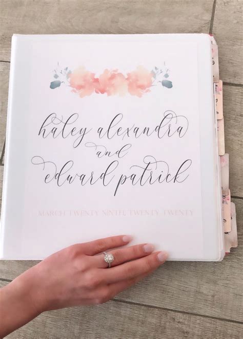 Custom Wedding Planning Binder Front Cover Image Engagement Etsy