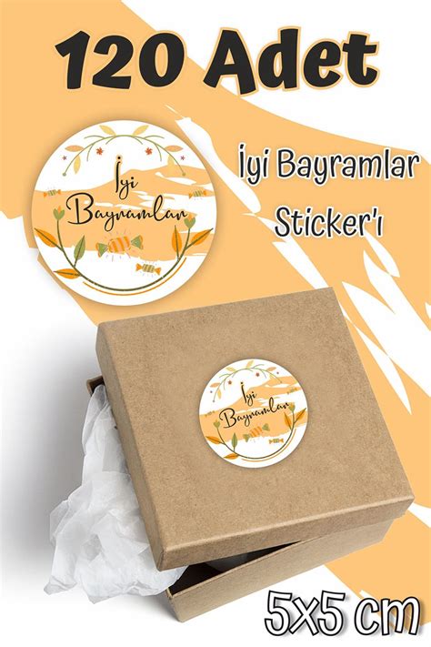 İyi Bayramlar Sticker Seti Bayram Kutlama Etiketi Ambalaj Etiketi