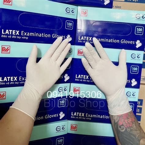 Găng Tay Y Tế Duy Hàng Găng Tay Latex Có Bột Hộp 100 Chiếc50 Đôi Bao