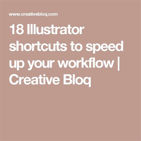 Illustrator Shortcuts To Speed Up Your Workflow Photoshop Shortcut
