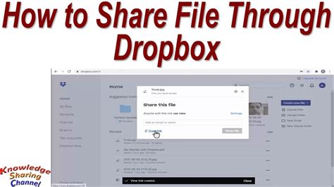How To Share File Through Dropbox Youtube