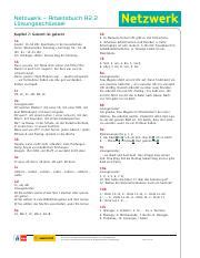 NEZ A2 2 AB LS pdf Netzwerk Arbeitsbuch A2 2 Lösungsschlüssel