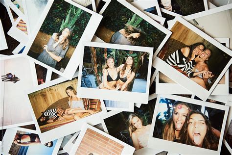 Fun Moments Captured Polaroid Stack Of Girlfriends