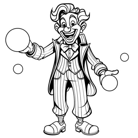 Lustiger Clown Ausmalbild Kostenlos Herunterladen