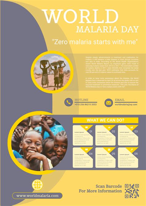 World Malaria Day Poster With Details Poster Template