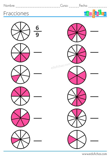 Ejercicios De Fracciones Para Ni Os Ejercicios De Fracciones