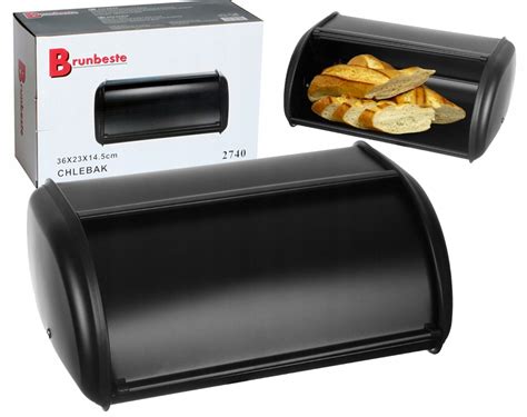 CHLEBAK METALOWY POJEMNIK NA PIECZYWO Kolor CZARNY 2740 Cena