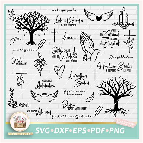 Plotterdatei In Stillem Gedenken In SVG PNG Und DXF