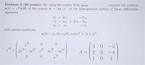 solved 2 problem 8 20 points by using the results from