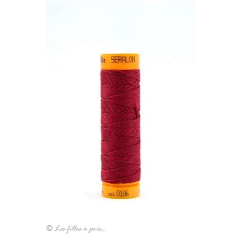 Fil à coudre boutonnière et cordonnet Mettler Seralon Rouge 0106