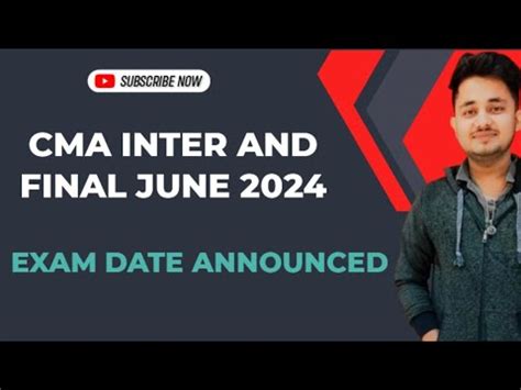 CMA INTER And Final June 2024 Exam Date Announced Exam Date Sheet