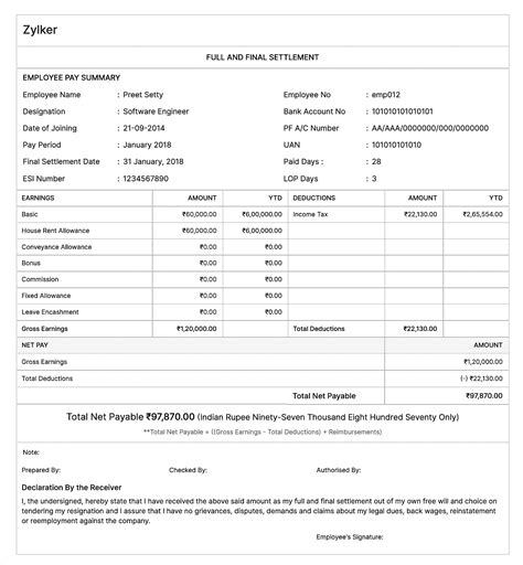 Full And Final Settlement Agreement Format In Word Infoupdate Org