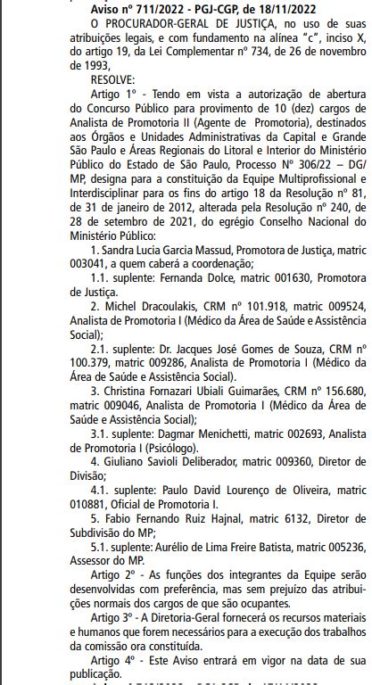 Concurso MP SP novo certame para Analista de Promotoria II é