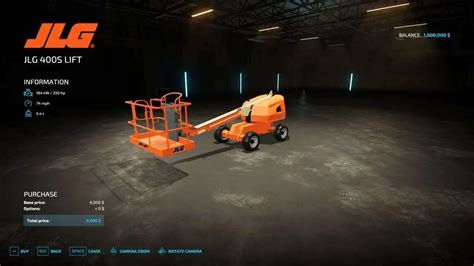 Élévateur télescopique JLG 400S v1 0 0 0 FS25 Mod Farming Simulator