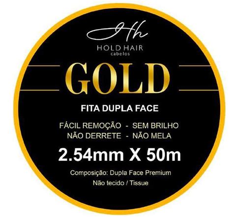 Fita Gold Dulpa Face Hold Hair P prótese Capilar 2 54mm X 50m Fita