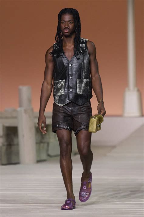Watch Lil Nas X Walk Coach S Spring 2023 Runway At NYFW
