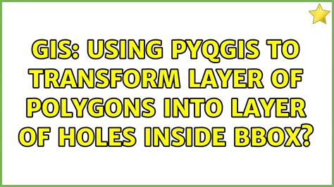 GIS Using PyQGIS To Transform Layer Of Polygons Into Layer Of Holes