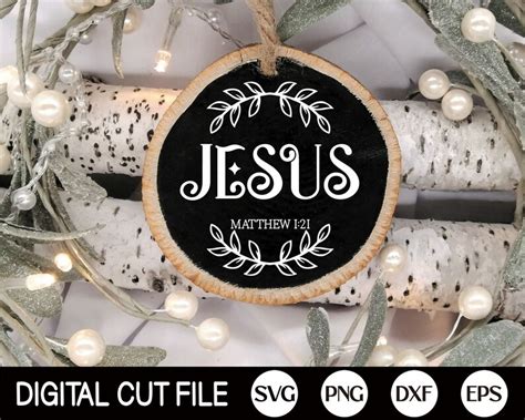 Names Of Jesus Christmas Ornament SVG Bundle Religious Etsy