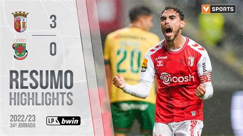 Highlights Resumo SC Braga 3 0 Paços de Ferreira Liga 22 23 34