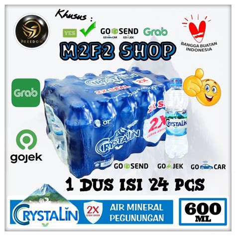 Jual Air Mineral Crystalline Crystalin PH8 Botol Tanggung Plastik