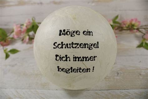 Dekokugel Mit Spruch M Ge Ein Schutzengel Dich Immer Begleiten Etsy